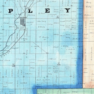 1856 Farm Line Map of Rush County Indiana - Etsy