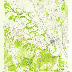 1956 Topo Map of Meridian Texas - Etsy