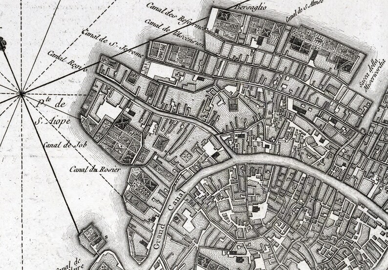 1764 Map of Venice Italy - Etsy