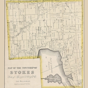 1875 Map of Stokes Township Logan County Ohio - Etsy