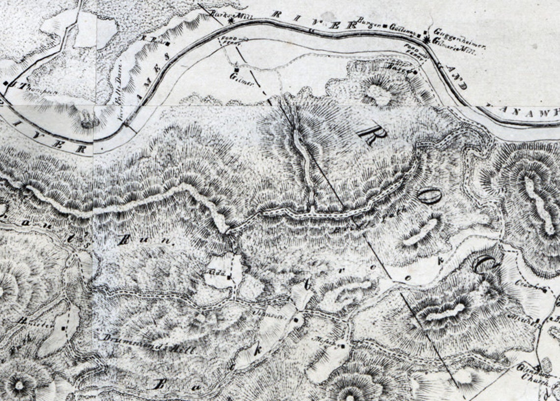 1860 Map of Botetourt County Virginia Family Names Genealogy - Etsy
