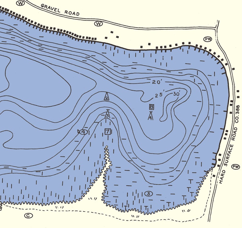 1938 Map of Duck Lake Calhoun County Michigan | Etsy