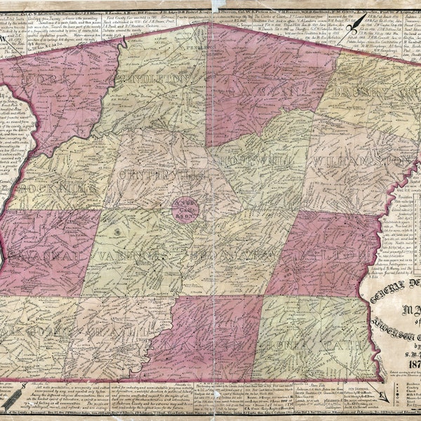 Anderson South Carolina Maps - Etsy