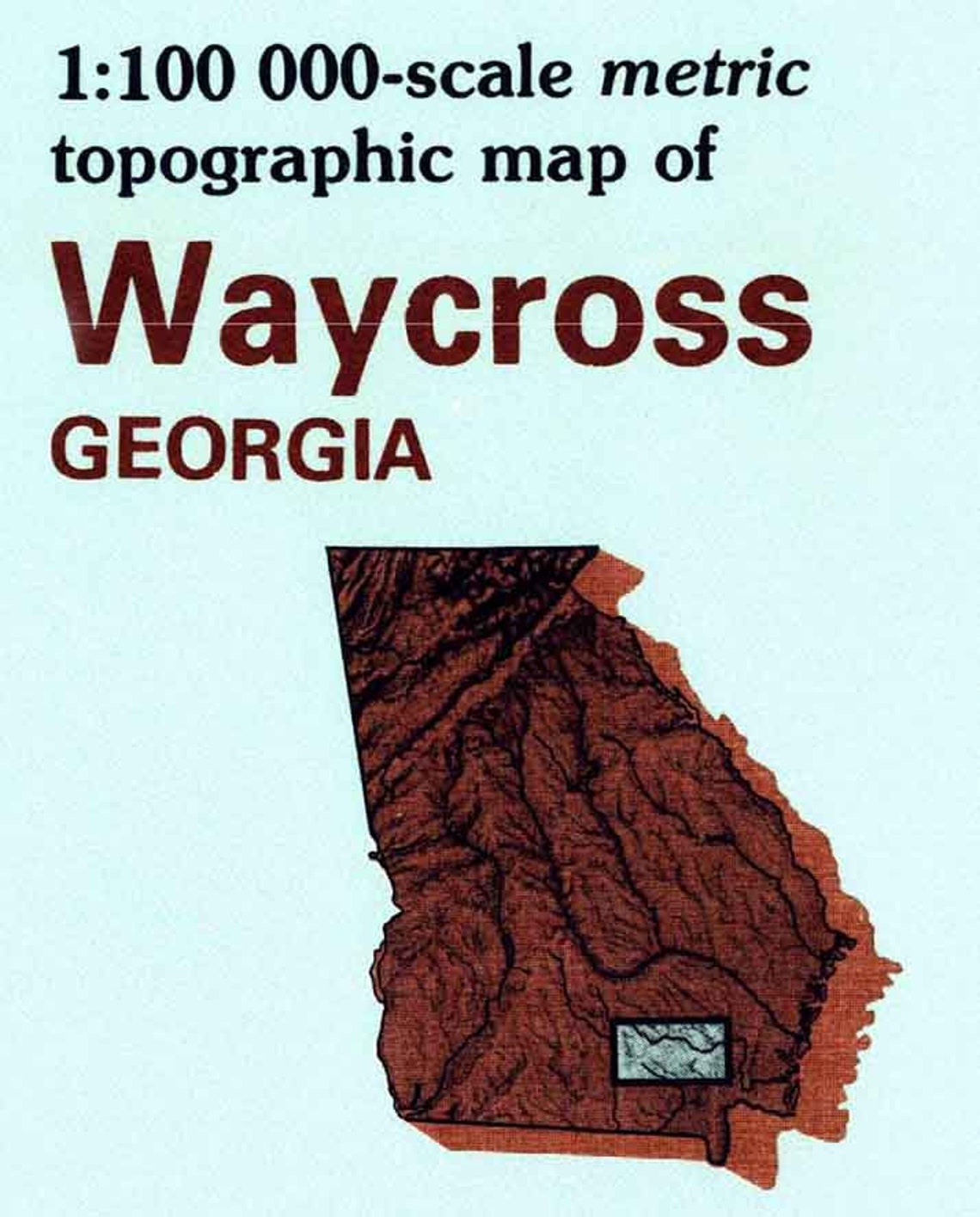 1978 Topo Map of Waycross Georgia Quadrangle - Etsy