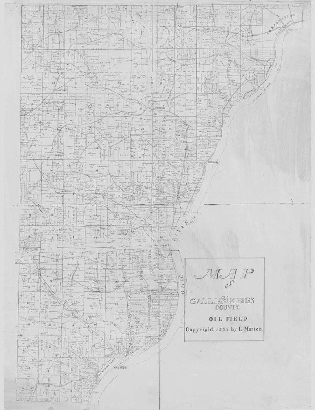 1885 Map of Gallia & Meigs County Ohio Oil Field - Etsy