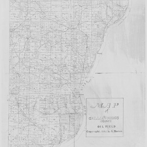 1885 Map of Gallia & Meigs County Ohio Oil Field - Etsy