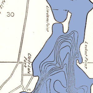 1970 Map of Big Cedar Lake Washington County Wisconsin - Etsy