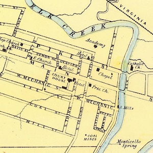 1873 Map of Clarksburg West Virginia - Etsy