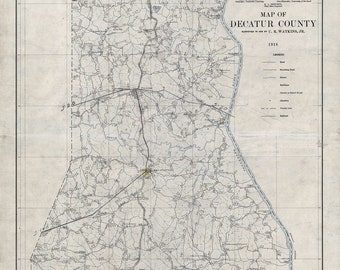 Decatur Co Tn Map - Etsy