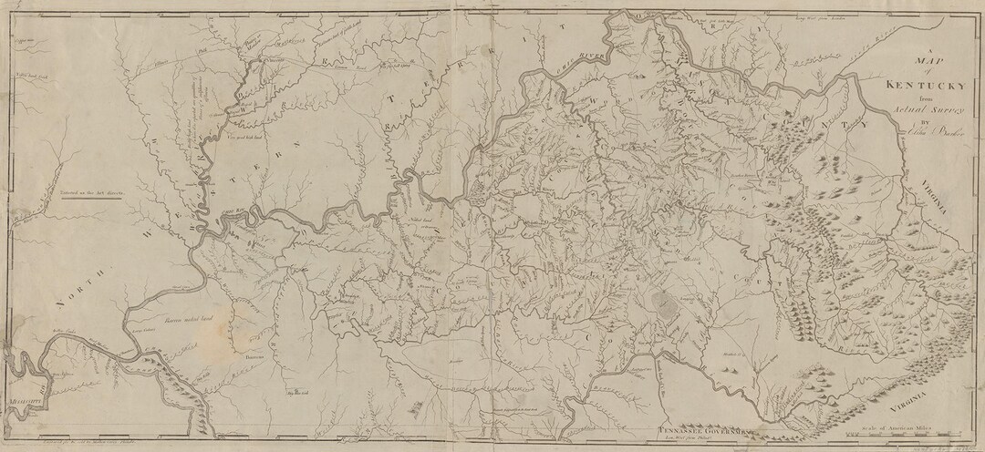 1793 Map of Kentucky - Etsy
