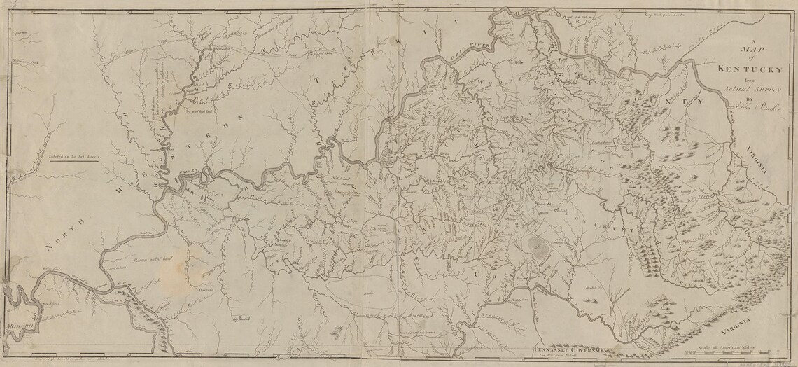 1793 Map of Kentucky - Etsy