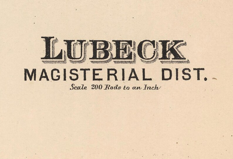 1886 Map of Lubeck District Wood County West Virginia - Etsy