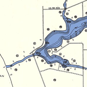 1953 Map of Mona Lake Muskegon County Michigan - Etsy