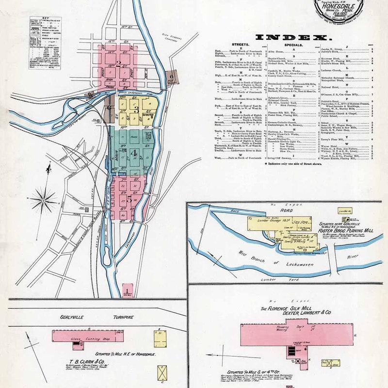 Wayne Pa Old Map Etsy