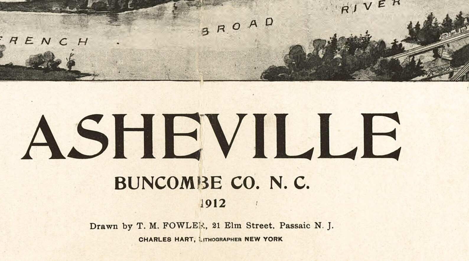 1912 Panoramic Map of Asheville Buncombe County North Carolina - Etsy