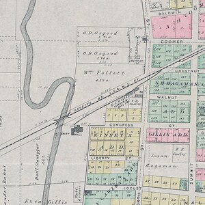 1893 Map of Morenci Lenawee County Michigan - Etsy