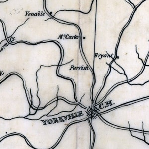 1825 Map of York County South Carolina Landowner Names - Etsy