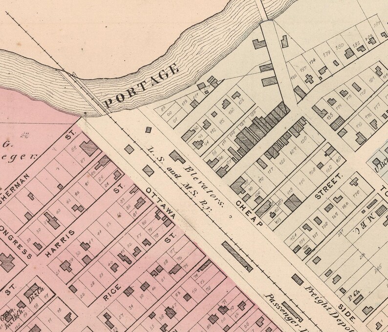1874 Map of Elmore Ottawa County Ohio - Etsy