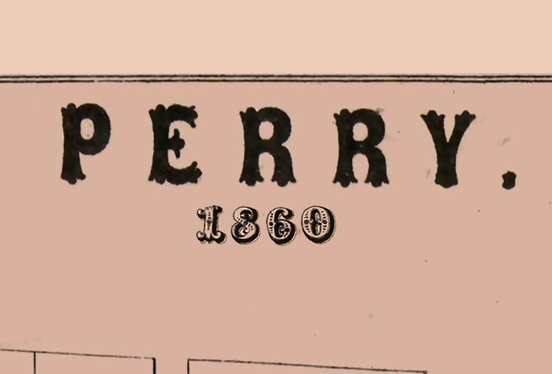 1860 Map of Perry Pike County Illinois - Etsy