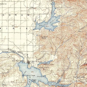 1903 Topo Map of Rathdrum Idaho Coeur D Alene Lake - Etsy