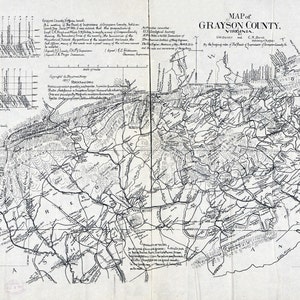 1897 Map of Grayson County Virginia Family Names Genealogy - Etsy