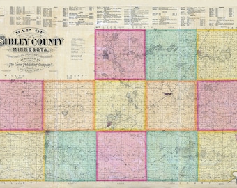 Sibley County Mn Map - Etsy