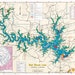1984 Map of Bull Shoals Lake Arkansas and Missouri - Etsy