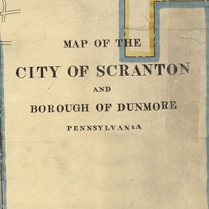1915 Map of Scranton PA Coal Mines - Etsy