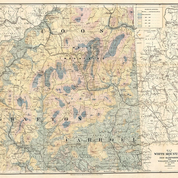 White Mountains Map - Etsy