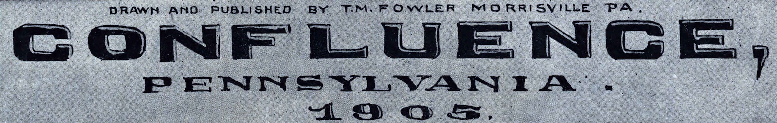 1905 Panoramic Map of Confluence Pennsylvania | Etsy