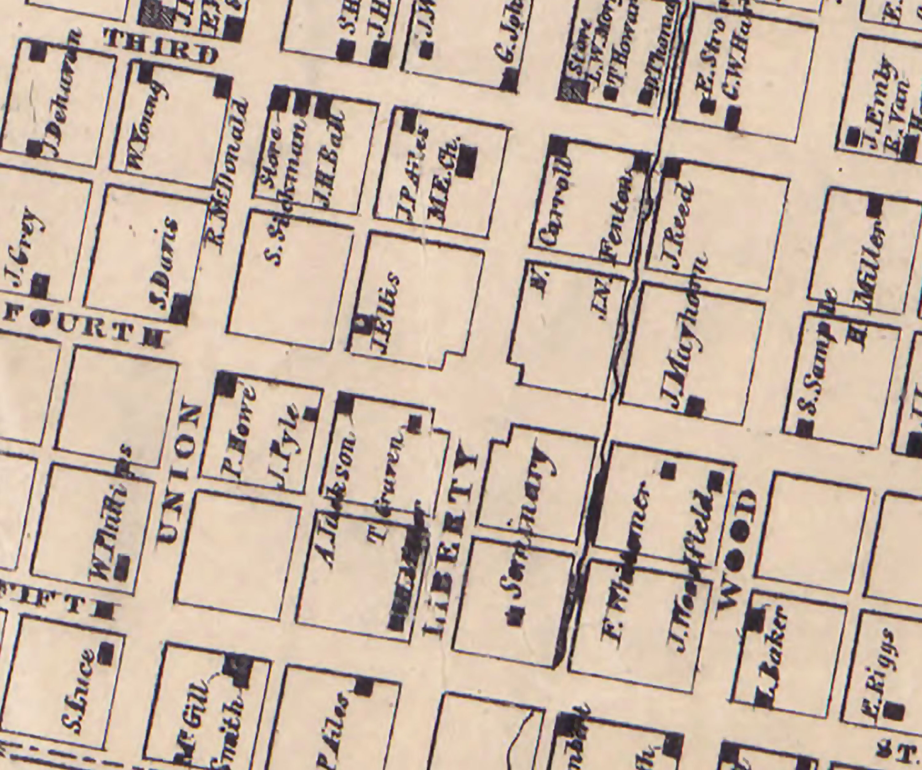 1861 Town Map of California Washington County Pennsylvania - Etsy