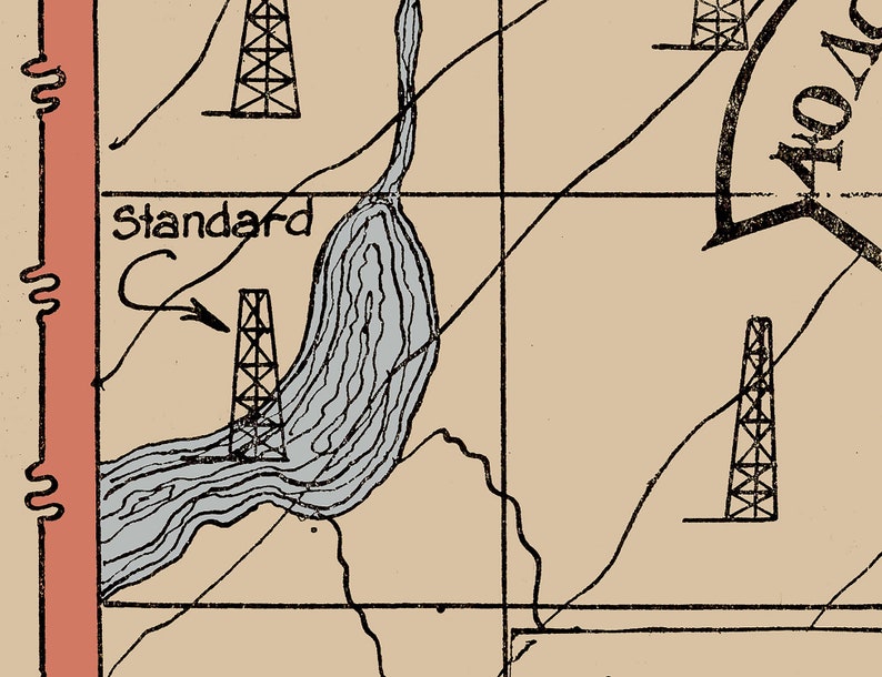 1920 Map of the Homer Claiborne Louisiana Oil Field - Etsy