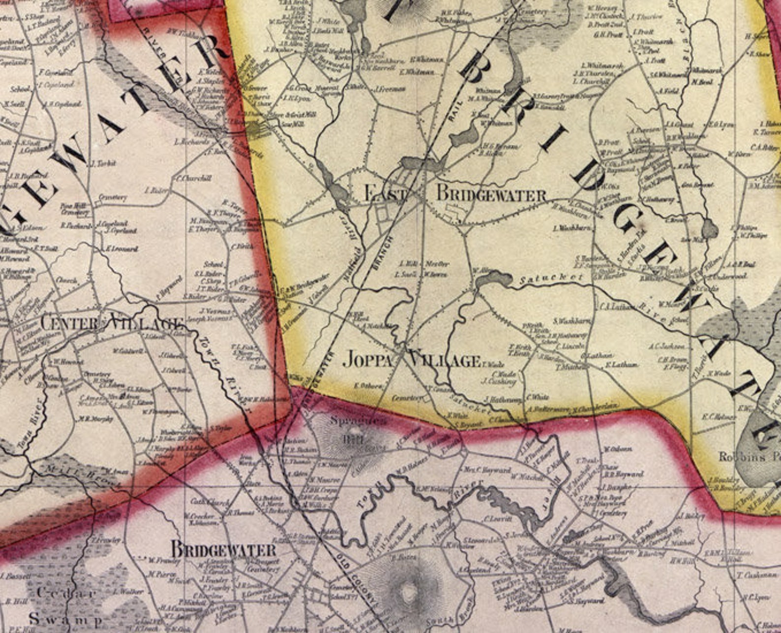 1857 Map of Plymouth County Massachusetts Plymouth | Etsy
