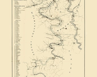 Pennsylvania Coal Mines Map - Etsy