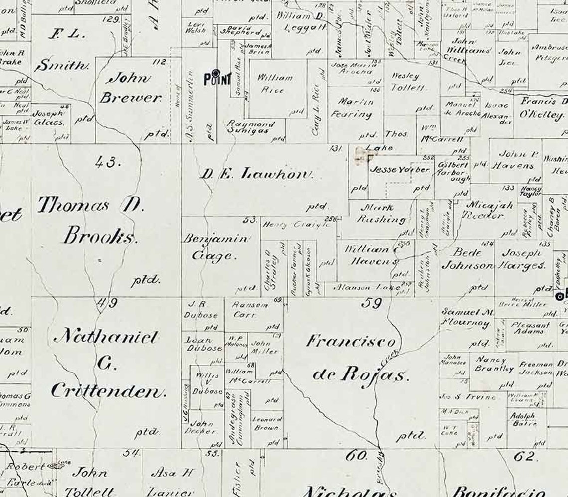 1888 Farm Line Map of Rains County Texas - Etsy UK