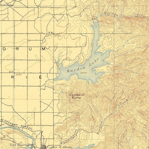 1903 Map of Hayden Lake Idaho - Etsy