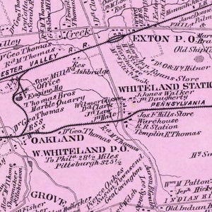 1873 Map of West Whiteland Township Chester County Pennsylvania - Etsy