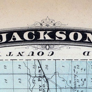 1878 Map of Jackson County Wisconsin - Etsy