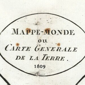 1809 Map of the World - Etsy
