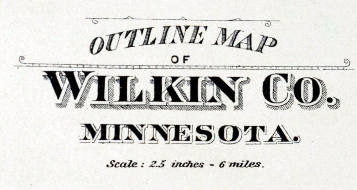 1903 Map of Wilkin County Minnesota - Etsy