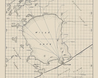 Mille Lacs 3d Bathymetric Lake Map SVG Digital Design for - Etsy