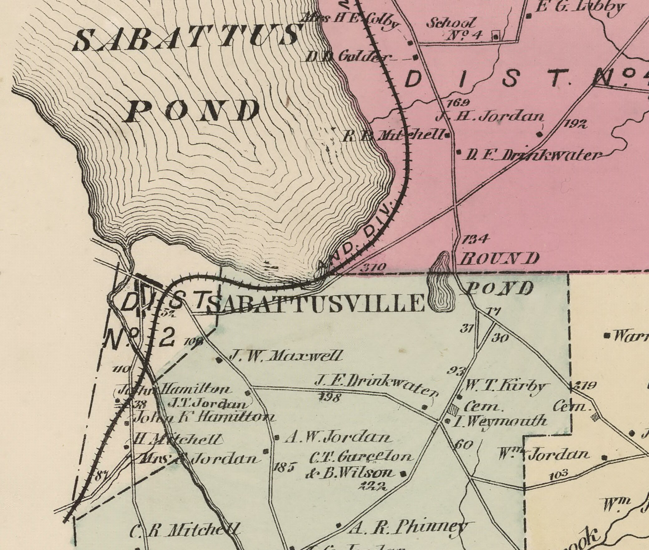 1873 Map of Webster Township Androscoggin County Maine - Etsy