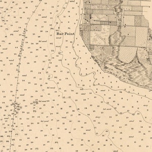 1874 Nautical Chart of Mouth Detroit River - Etsy Canada