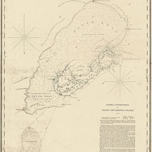 1819 Map of the Bermuda Islands - Etsy