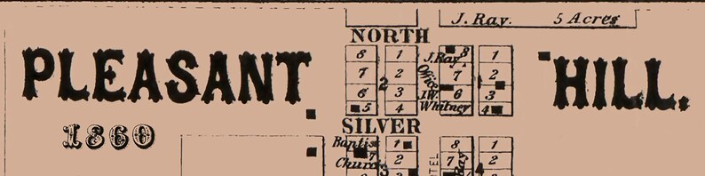 1860 Map of Pleasant Hill Pike County Illinois - Etsy
