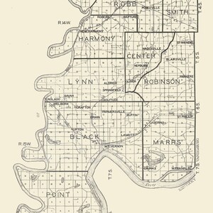 1926 Map of Posey County Indiana - Etsy