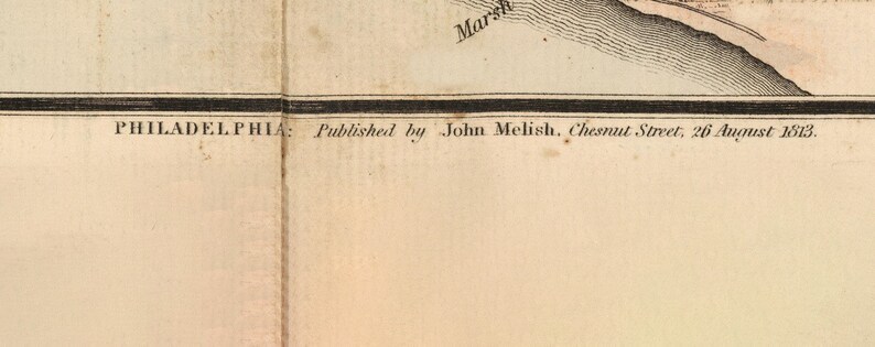 1813 Map of the Detroit River and Adjacent Country - Etsy