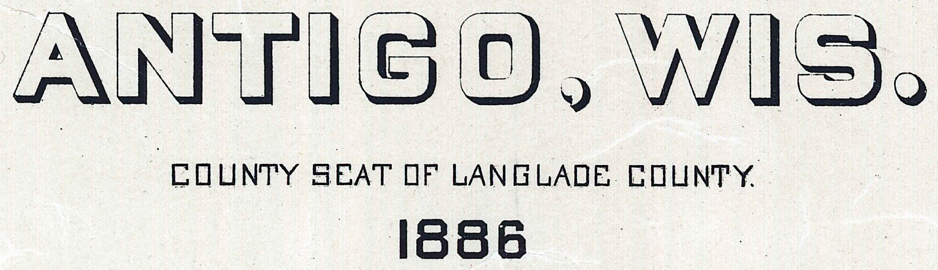 1886 Panoramic Map of Antigo Wisconsin Langlade County - Etsy