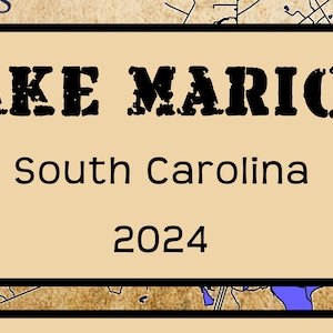 2024 Map of Lake Marion South Carolina - Etsy