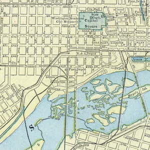 1899 Map of Richmond and Manchester Virginia - Etsy